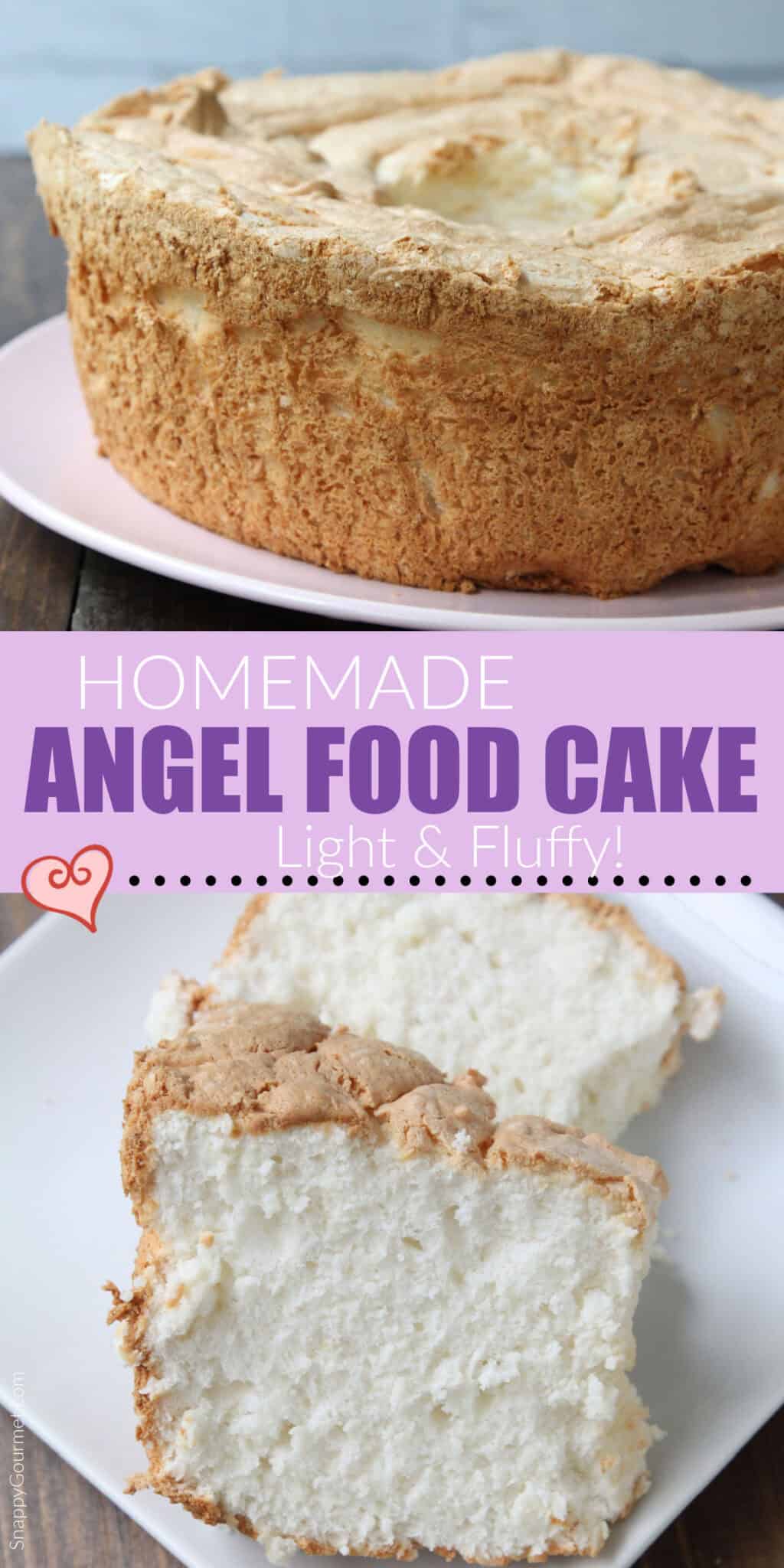 Homemade Angel Food Cake (with all-purpose flour!) - Snappy Gourmet